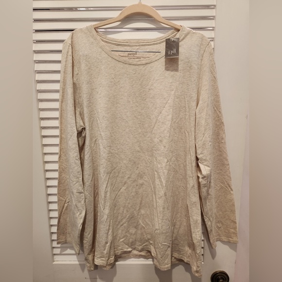 J. Jill | Tops | Nwt J Jill Pure Jill Long Sleeve Heathered Tan Top Xl ...